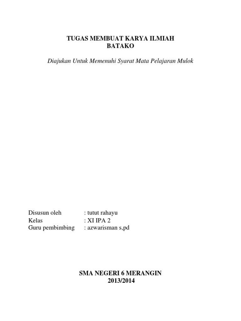 Karyailmiah Batako | PDF