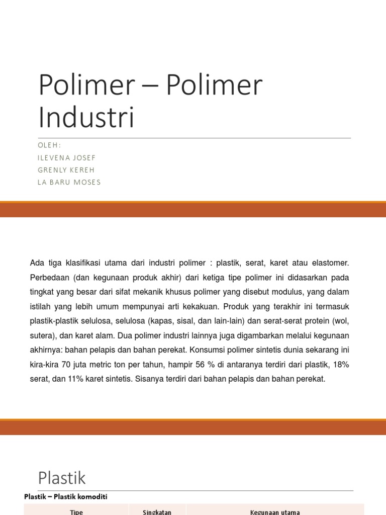 Polimer - Polimer Industri | PDF