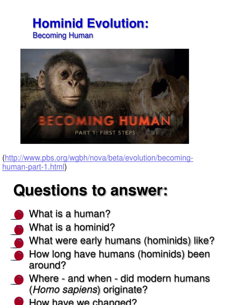 Hominid Evolution:: Becoming Human | PDF | Homo | Pliocene