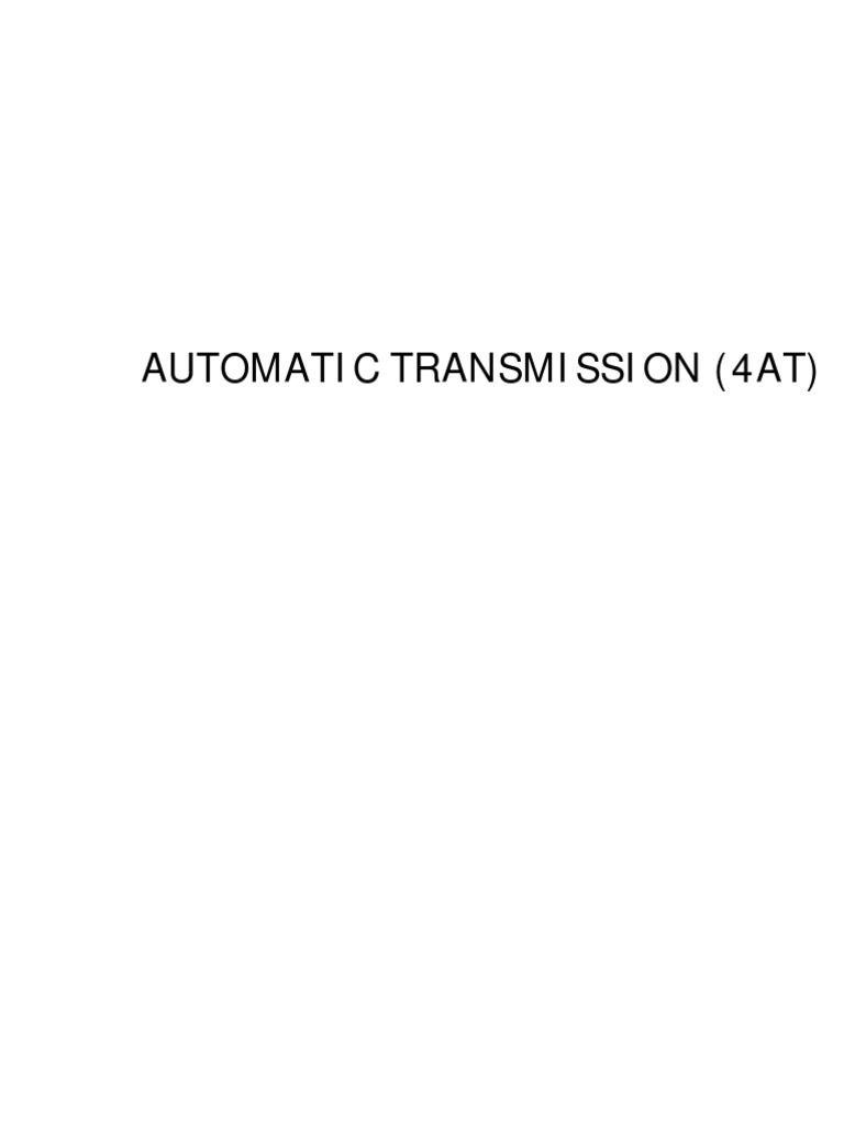 4at Auto Trans PDF | PDF | Transmission (Mechanics) | Clutch