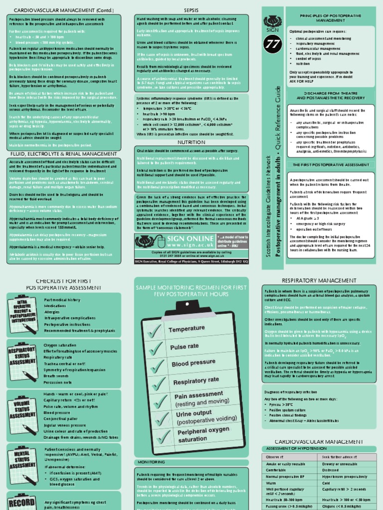 Management Postoperator PDF | PDF | Sepsis | Hypertension
