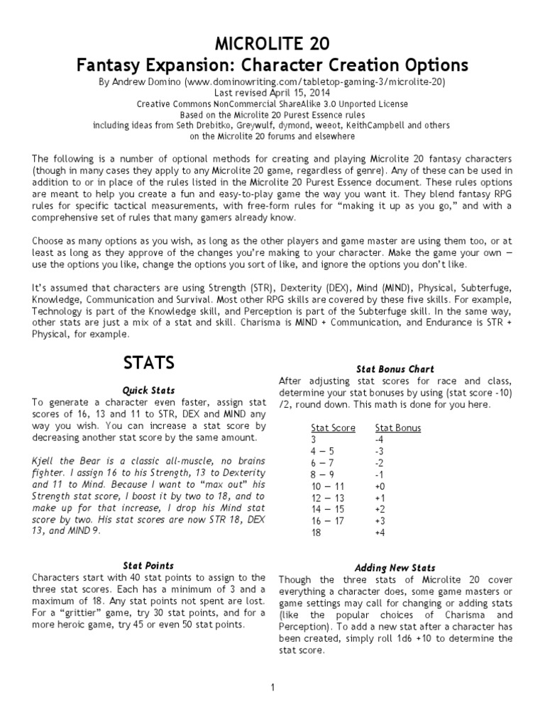 Microlite 20 Ultimate Fantasy | PDF | Armour | Leisure