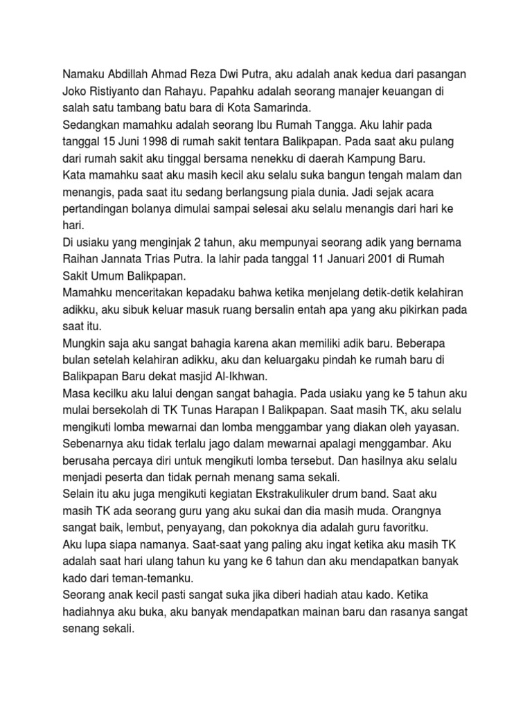 Contoh Autobiografi Pdf