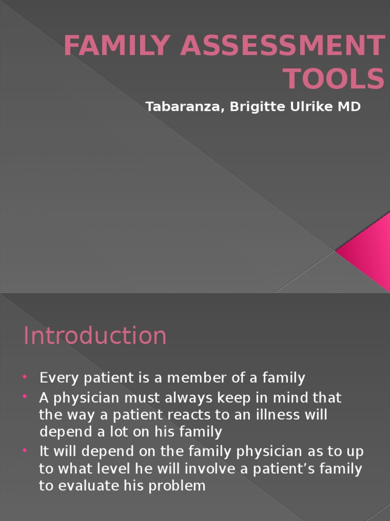 Family Assessment Tools: Tabaranza, Brigitte Ulrike MD | PDF | Family ...