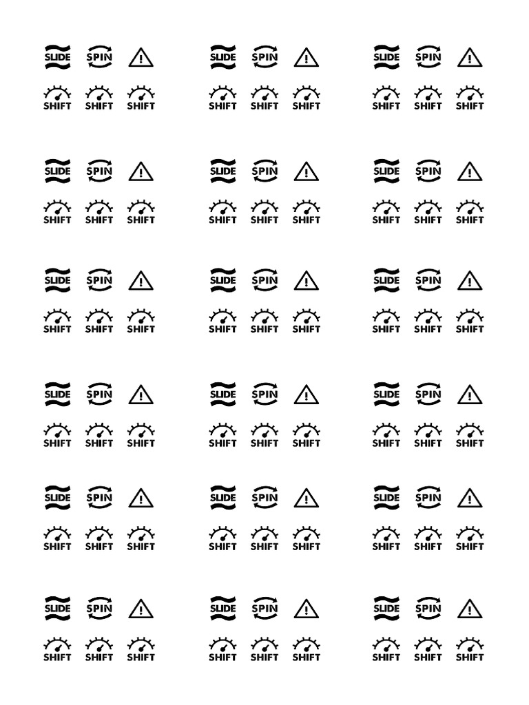 Gaslands Skid Dice Labels