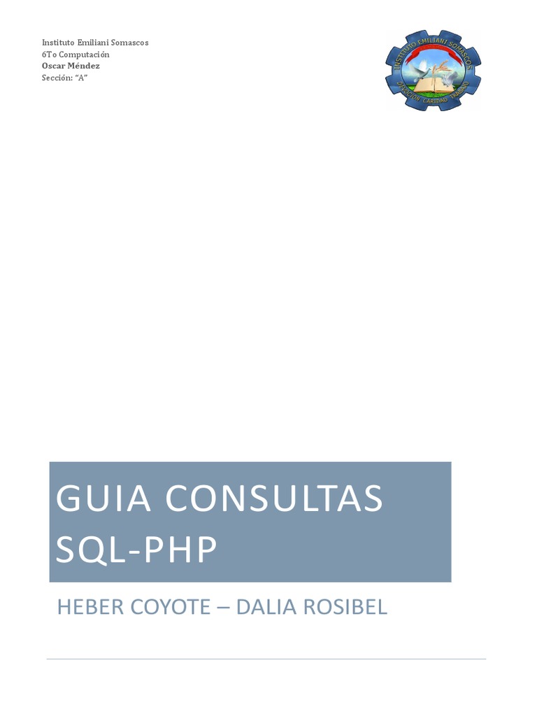 Guia PHP Mysql Consultas | PDF | SQL | Php