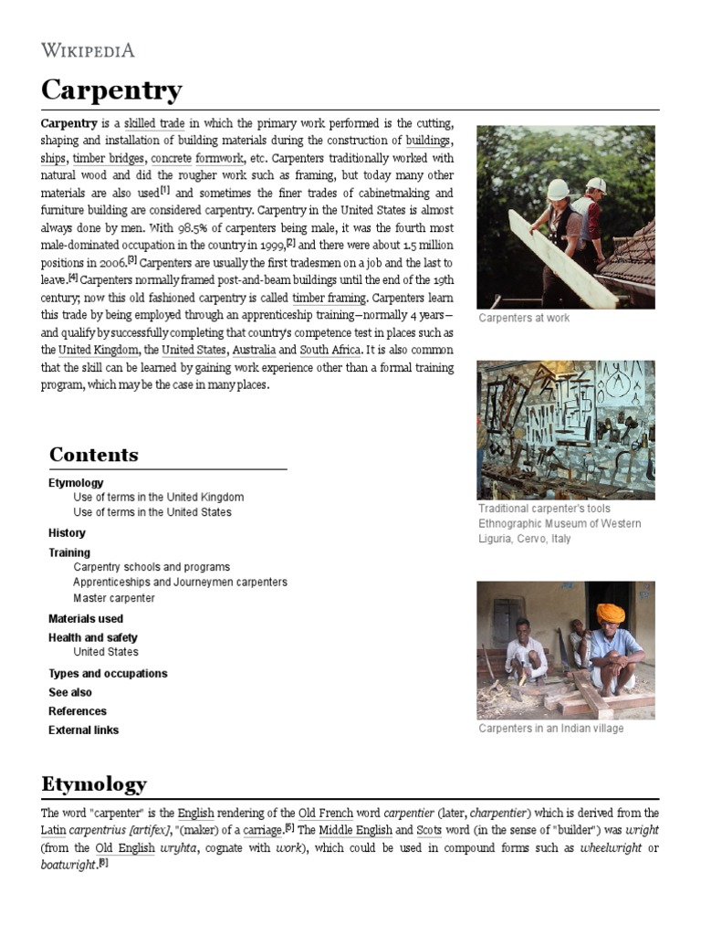 Carpentry: Carpenters at Work | PDF | Journeyman | Carpentry