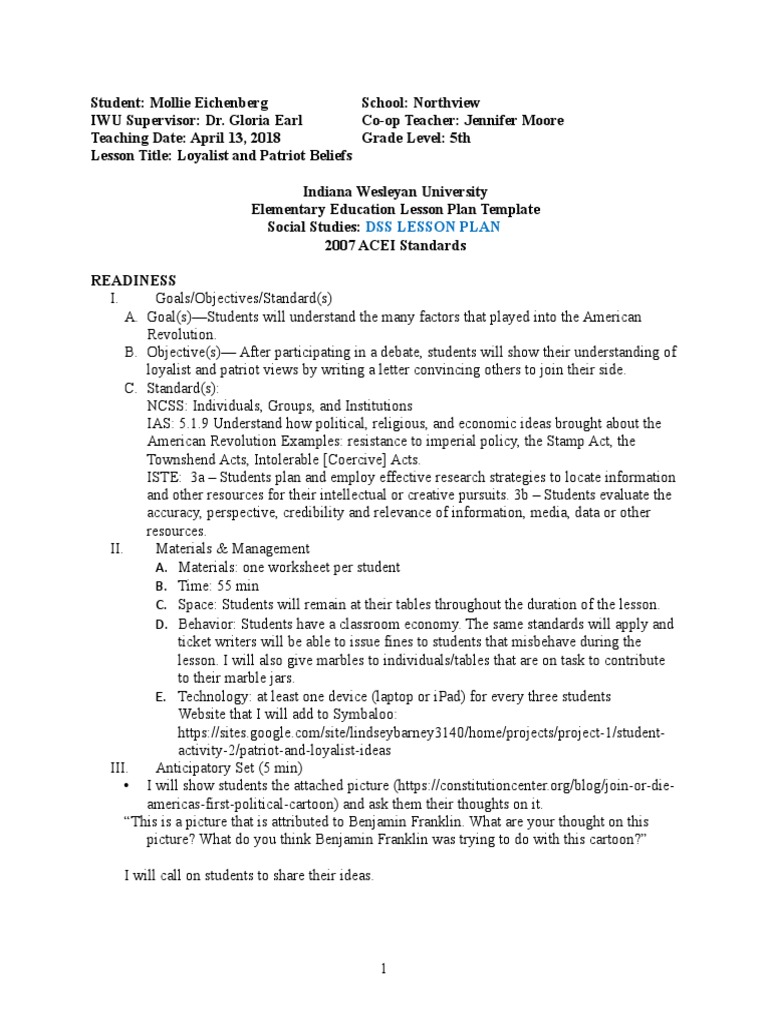 Loyalist vs. Patriot Beliefs Worksheet | PDF | Educational Assessment ...