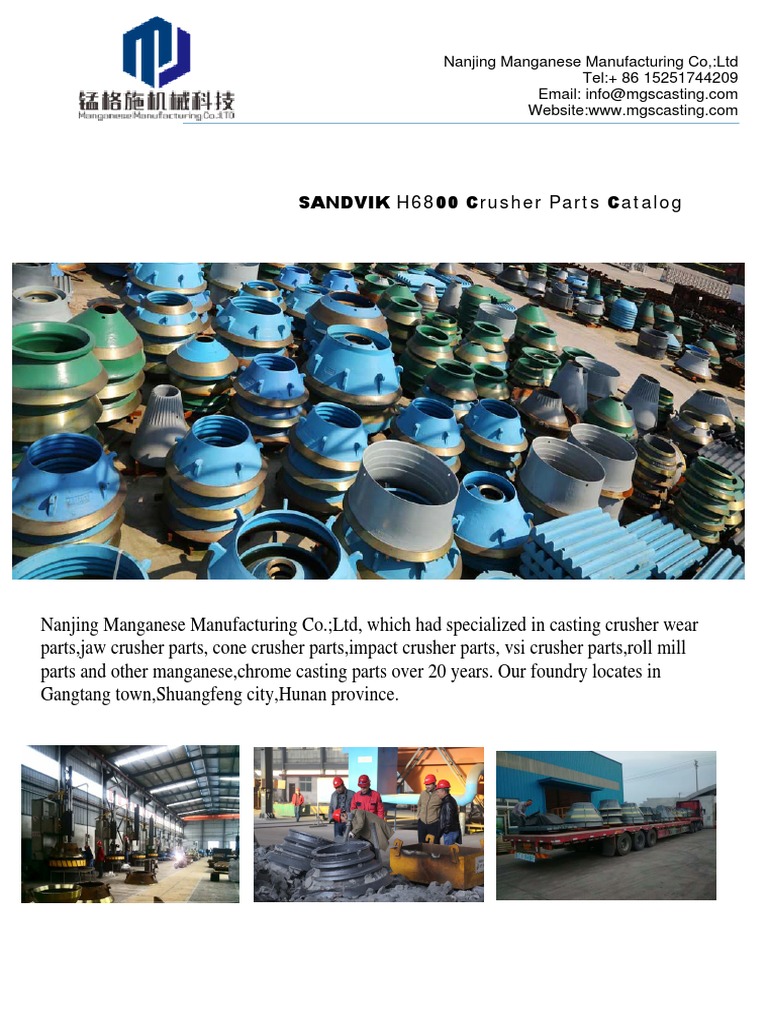 Sandvik H6800 Crusher Parts Catalog PDF | PDF | Machines | Manufactured ...