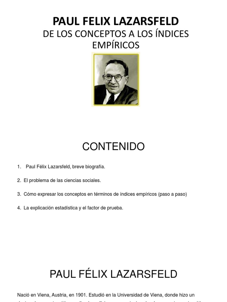 Paul Felix Lazarsfeld | PDF | Teoría | Science