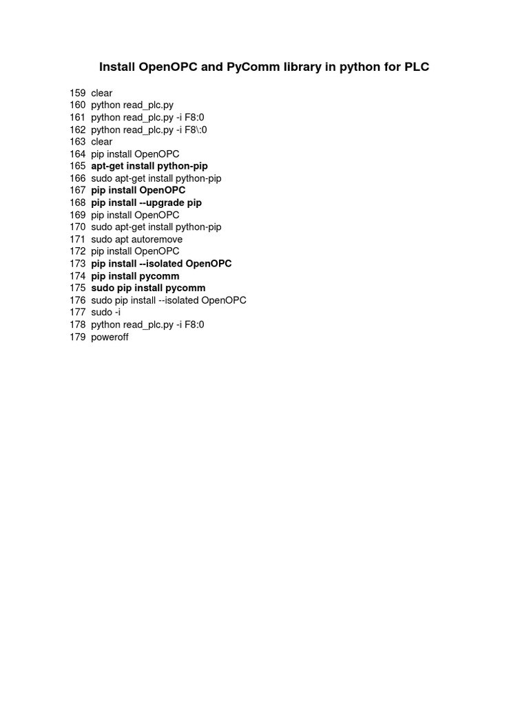 Install OpenOPC and PyComm Library in Python For PLC | PDF | Free Content | System Software