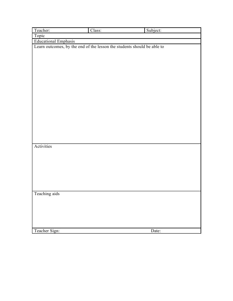 Lesson Planner | PDF