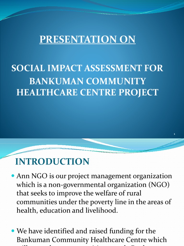 Social Impact Assessment Bankuman Community Healthcare Project ...
