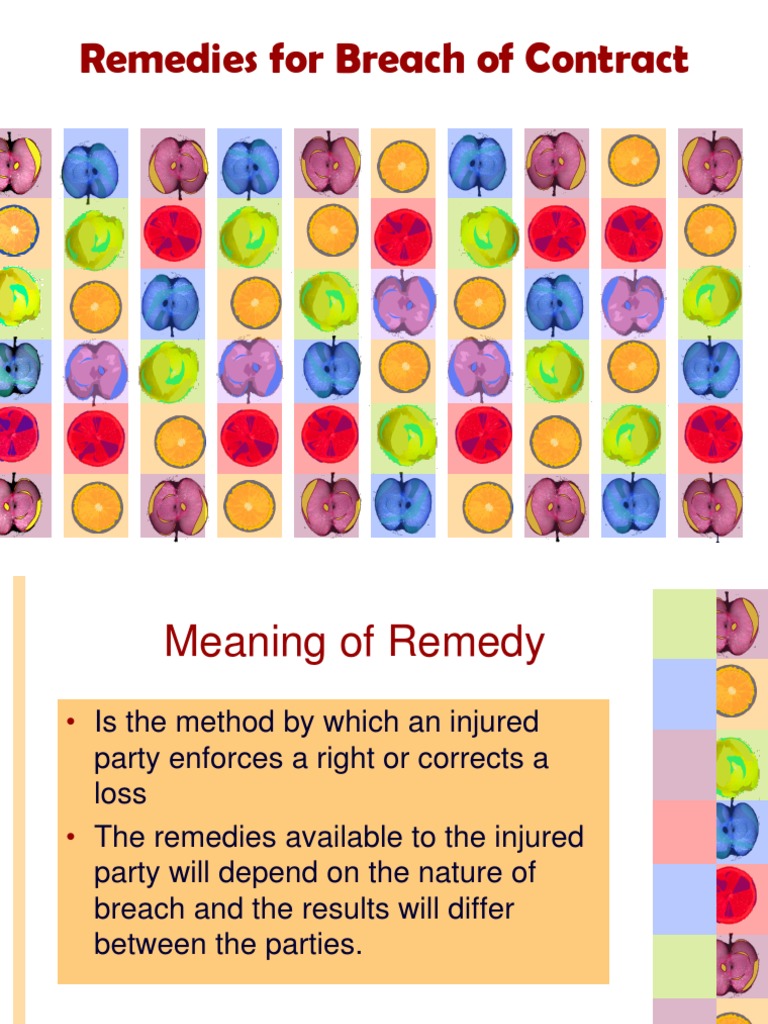 Remedies For Breach of Contract | PDF | Legal Remedy | Damages