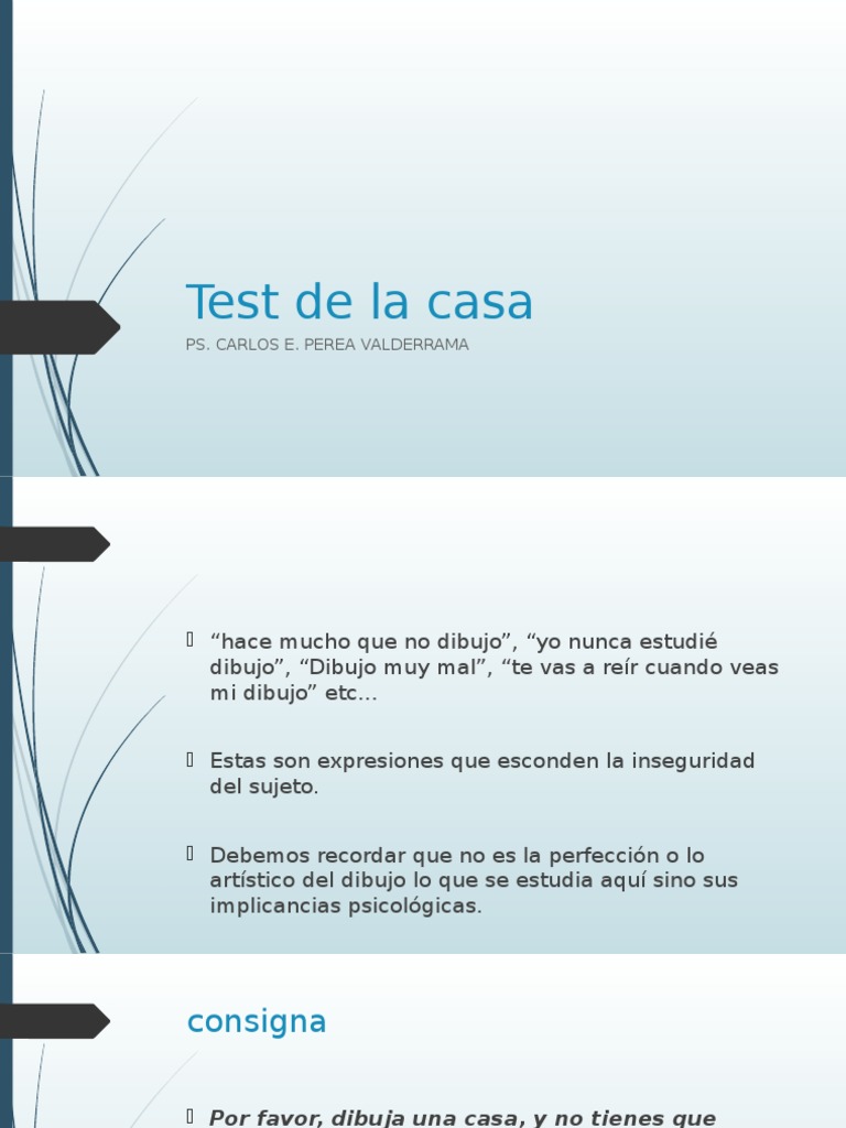 Test de La Casa | PDF | Cognición | Ciencia cognitiva