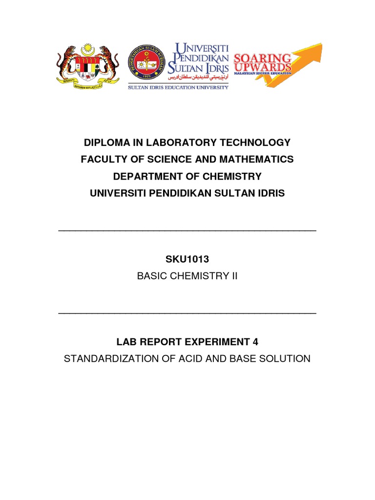 Acid-Base Solution Standardization Lab | PDF | Titration | Chemistry