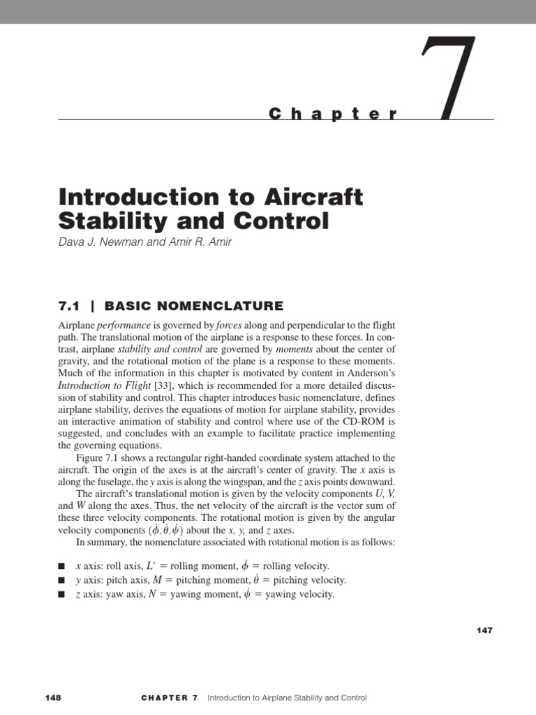 Aircraft Stability and Control | Rotation Around A Fixed Axis | Flight ...