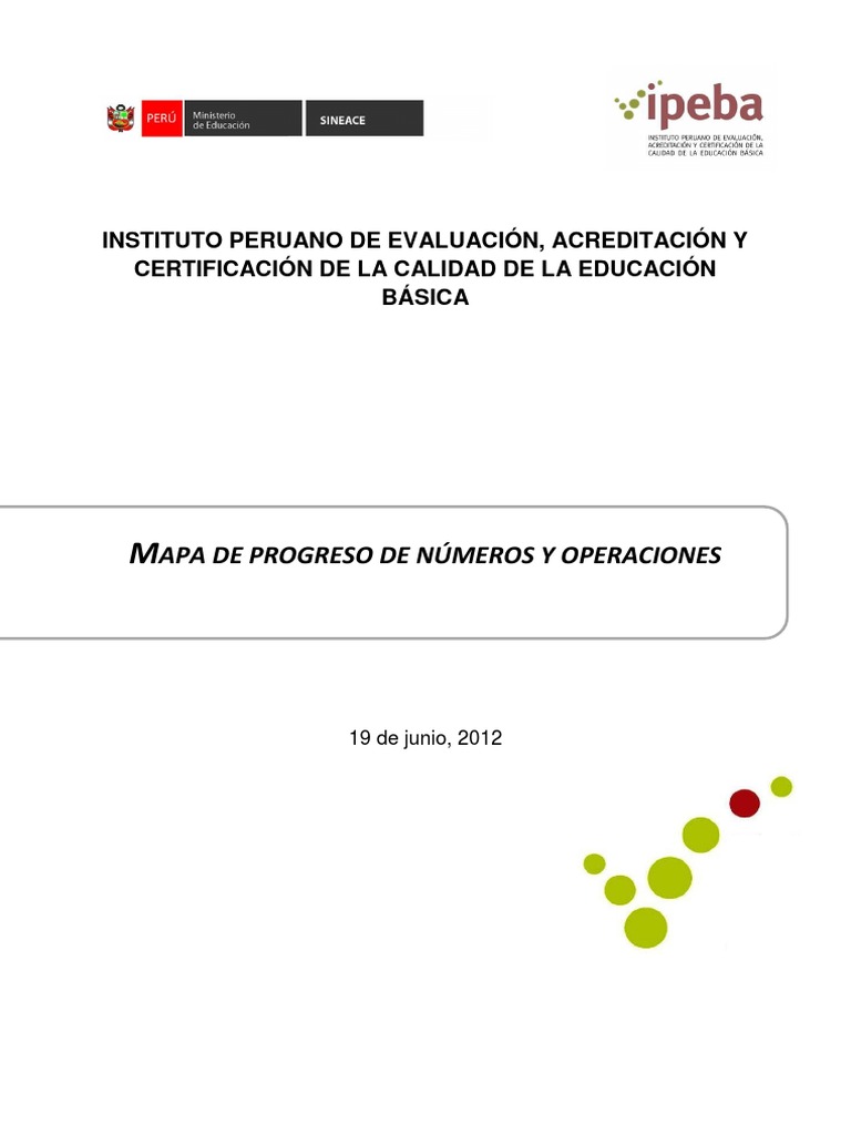 Mapa de Progreso Números y Operaciones PDF | PDF | Fracción (Matemáticas) | Número racional