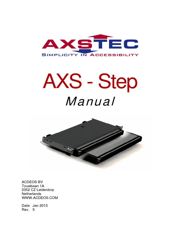 AXS Step Manual en Rev 5 | PDF | Switch | Screw