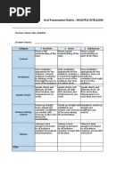 The Rubric For Oral Recitation in Classroom | PDF