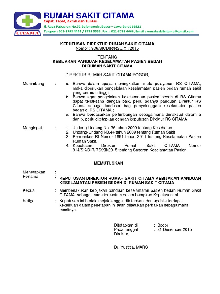 Surat Keputusan SKP 4 | PDF