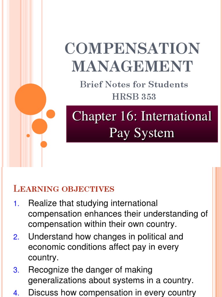 Chapter 16 - International Pay System | PDF | Employment | Salary