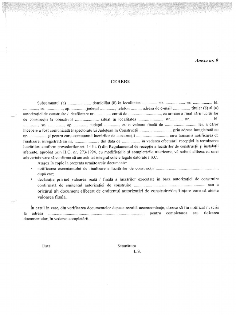 Anexa 9 Adeverinta | PDF