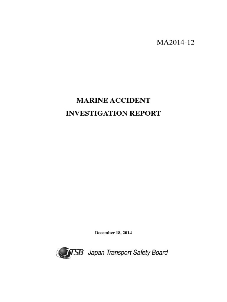 Marine Accident Investigation Report: December 18, 2014 | PDF ...