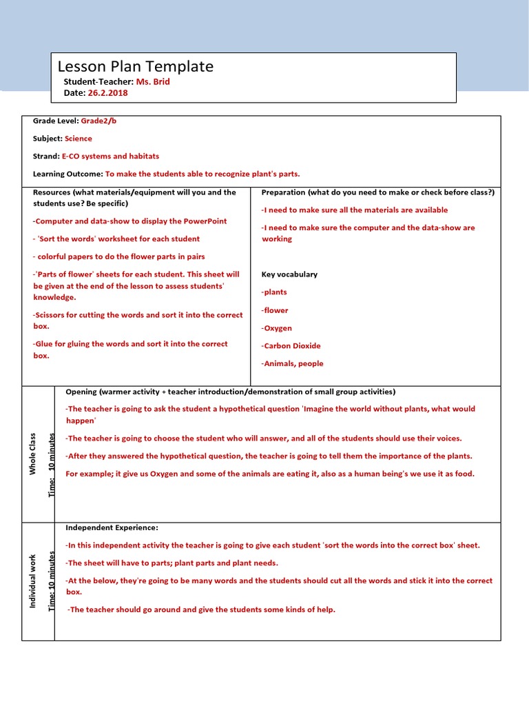 Lesson Plan | PDF | Lesson Plan | Teachers