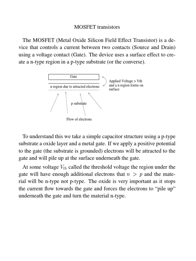 Mosfet PDF | PDF | Field Effect Transistor | Mosfet