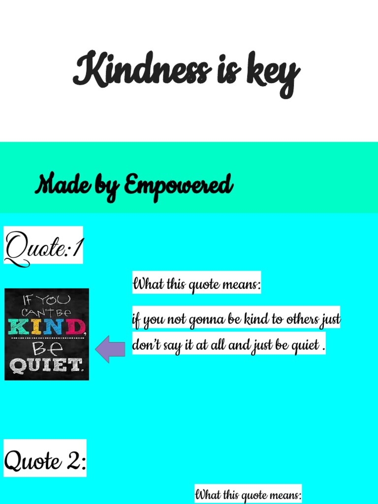 Kindness Is Key | PDF | Lifestyle
