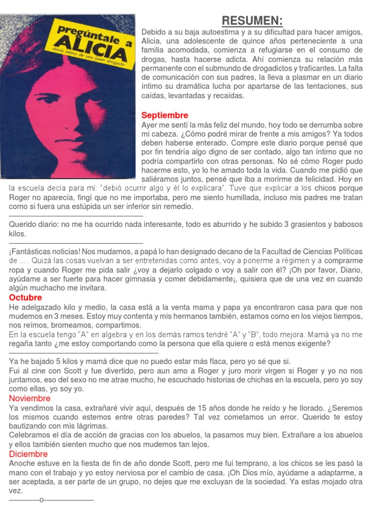 RESUMEN Preguntale A Alicia | PDF | Cumpleaños | Amor