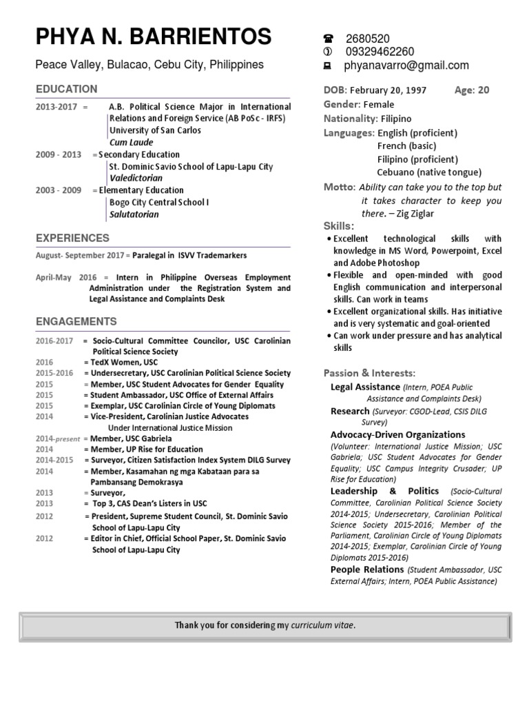 Phya N. Barrientos: 2680520 09329462260 Peace Valley, Bulacao, Cebu ...