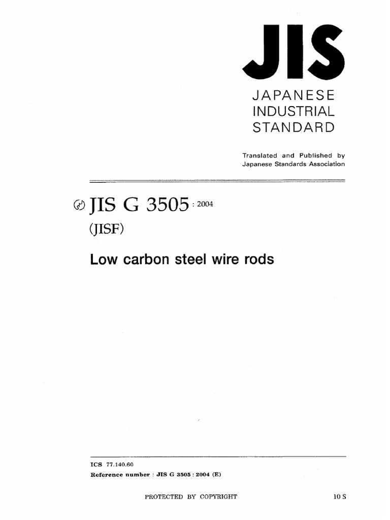 Jis G 3505-2004 | PDF | Metals | Building Materials