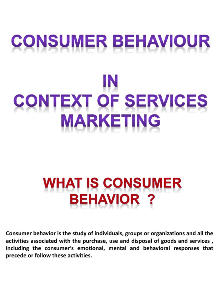 Understanding Consumer Behavior in Services | PDF | Consumer Behaviour ...