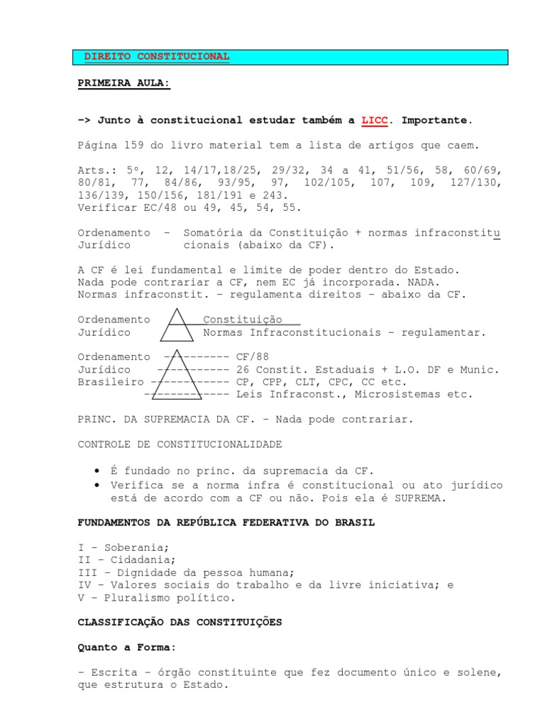 Apostila Corrigida | PDF | Estatuto | Emenda Constitucional