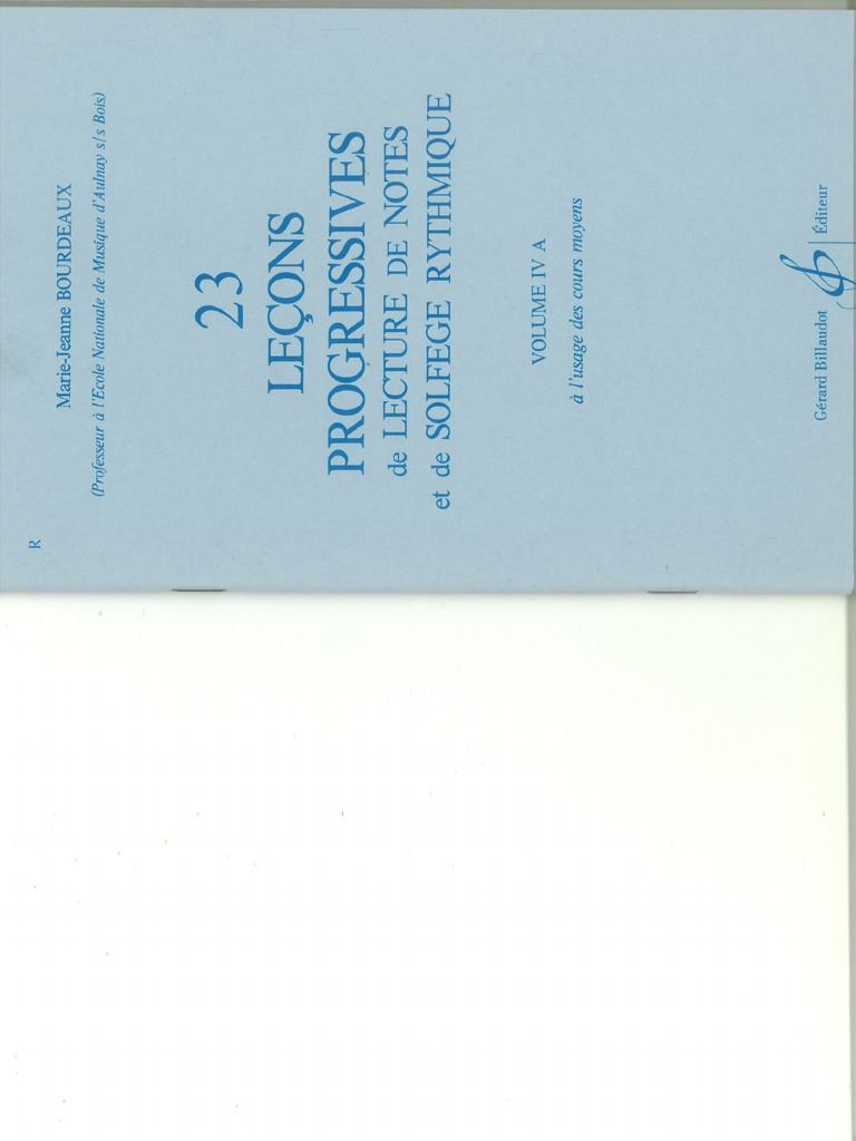 23 Leçons Progressives IV A | PDF