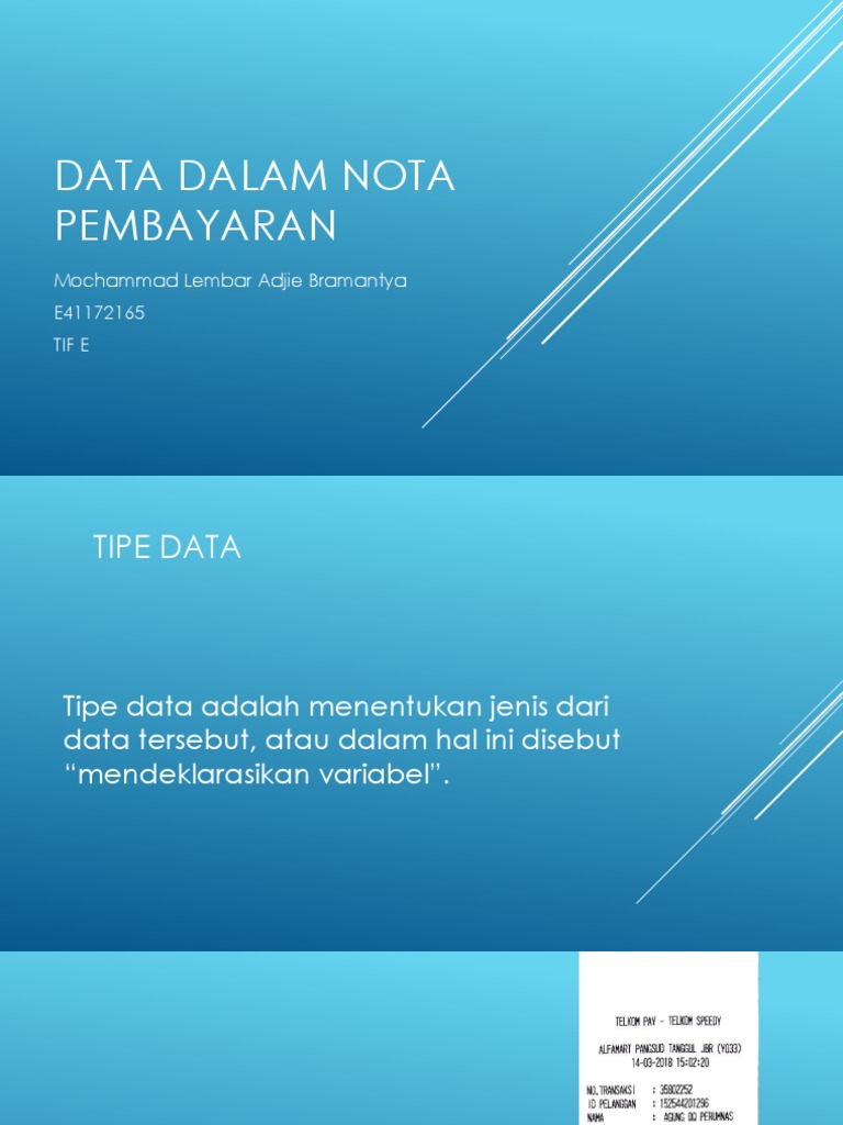 Tugas Basis Data Nota Pembayaran | PDF