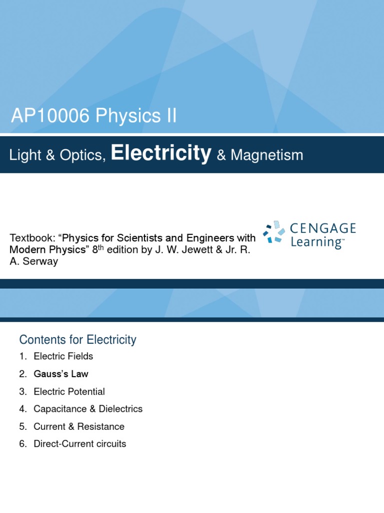 Physics Electrostatics Lecture Slide | PDF | Electric Field | Electric ...