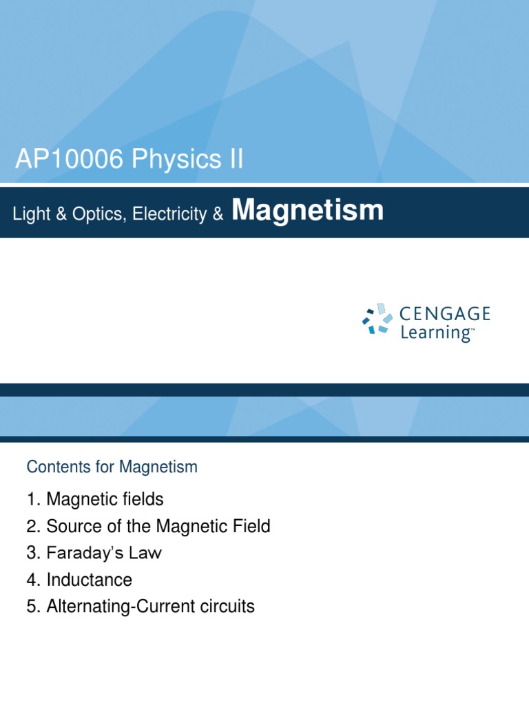 Physics Magnetism Lecture Slide | PDF | Electromagnetic Induction ...