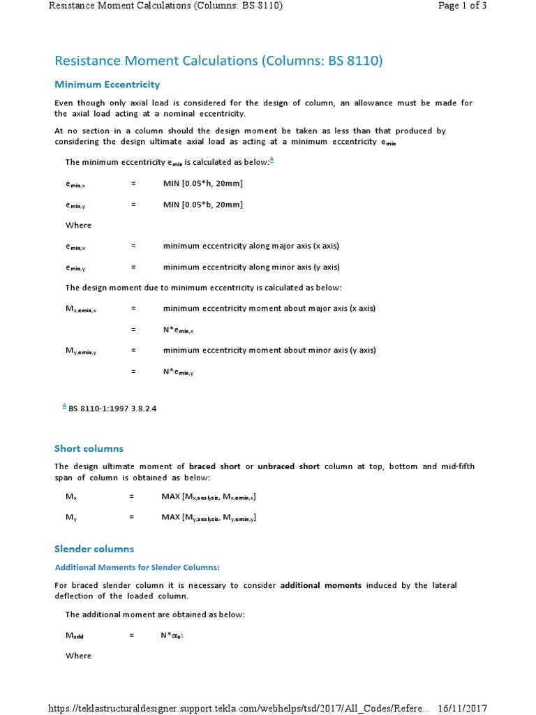 Minimum Eccentricity in Column Design | PDF | Column | Bending