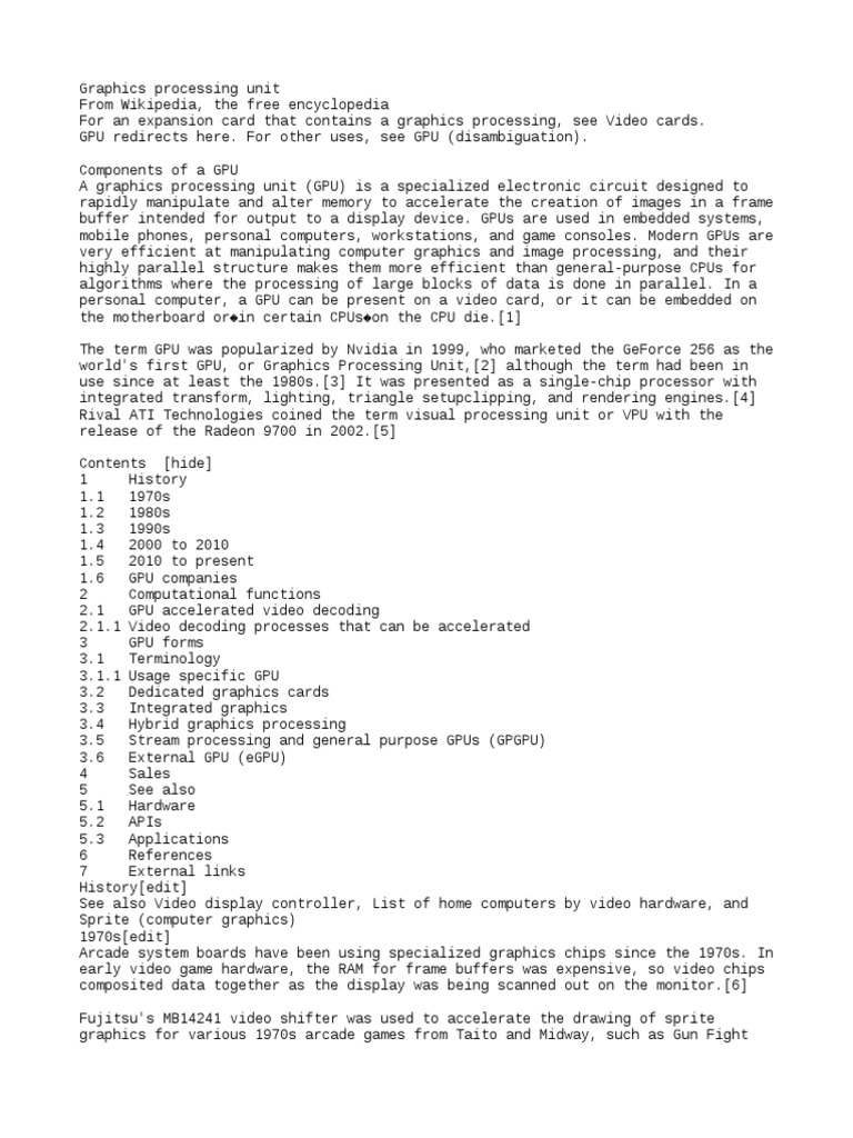 GPU Wiki | PDF | Graphics Processing Unit | Shader