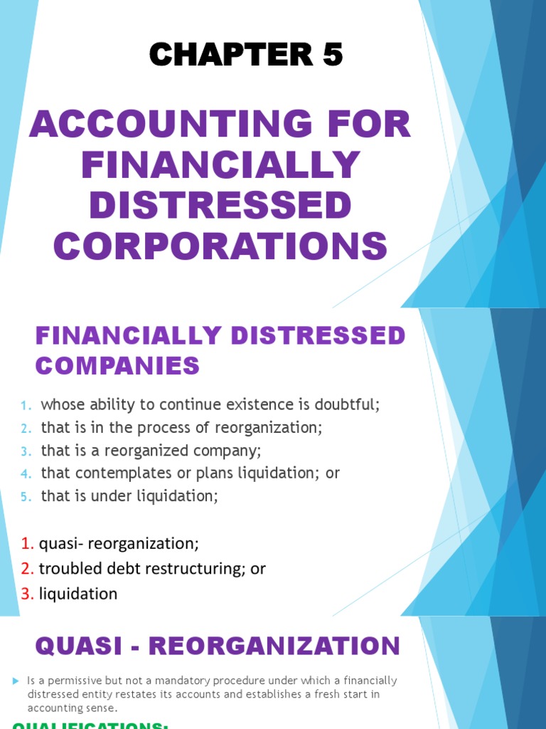Accounting For Financially Distressed Corporations | PDF | Book Value ...