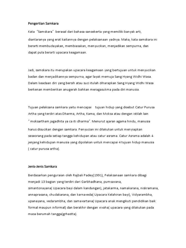 Pengertian Samkara | PDF