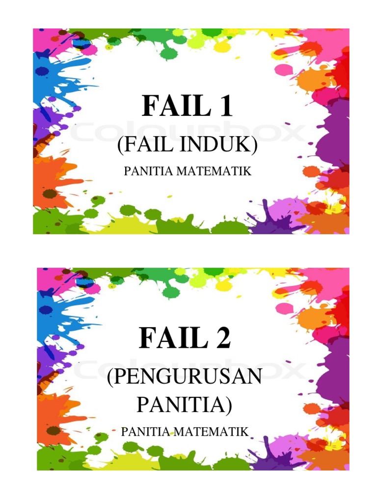 Sticker Fail Pengurusan Panitia Matematik | PDF