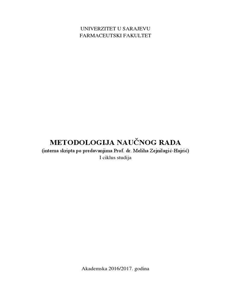 Metodologija | PDF