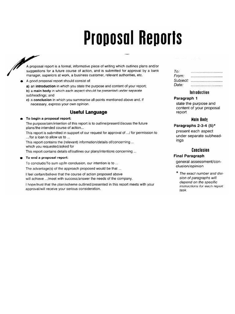 Writing Proposal Reports | PDF