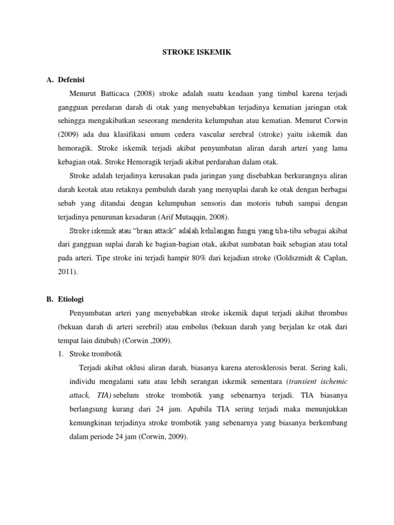 LP Stroke Iskemik | PDF | Sains & Matematika