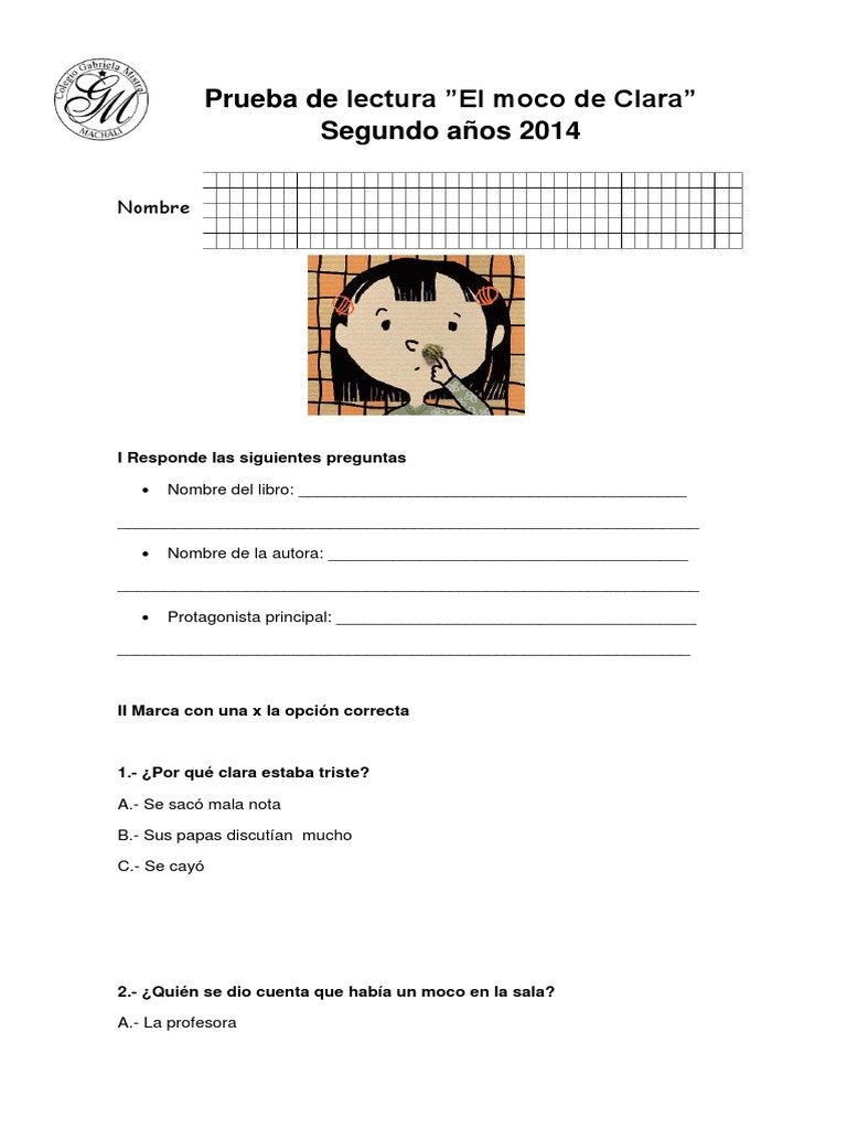 Prueba El Moco de Clara | PDF