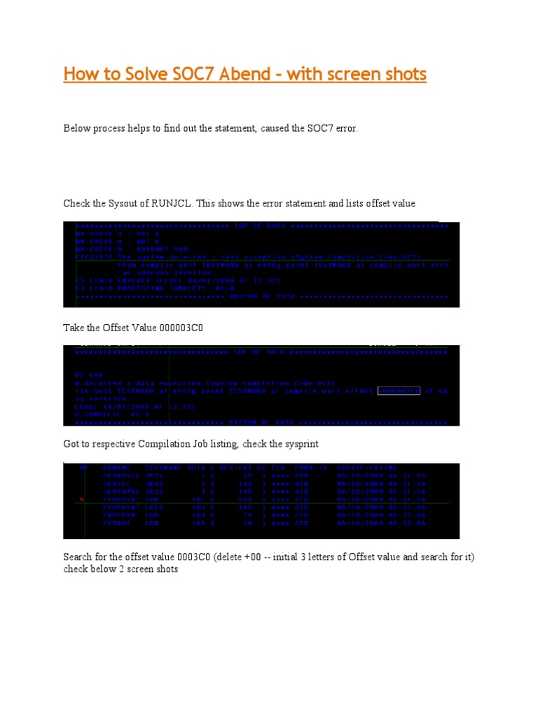 Solve SOC7 Abend | PDF | Technology & Engineering